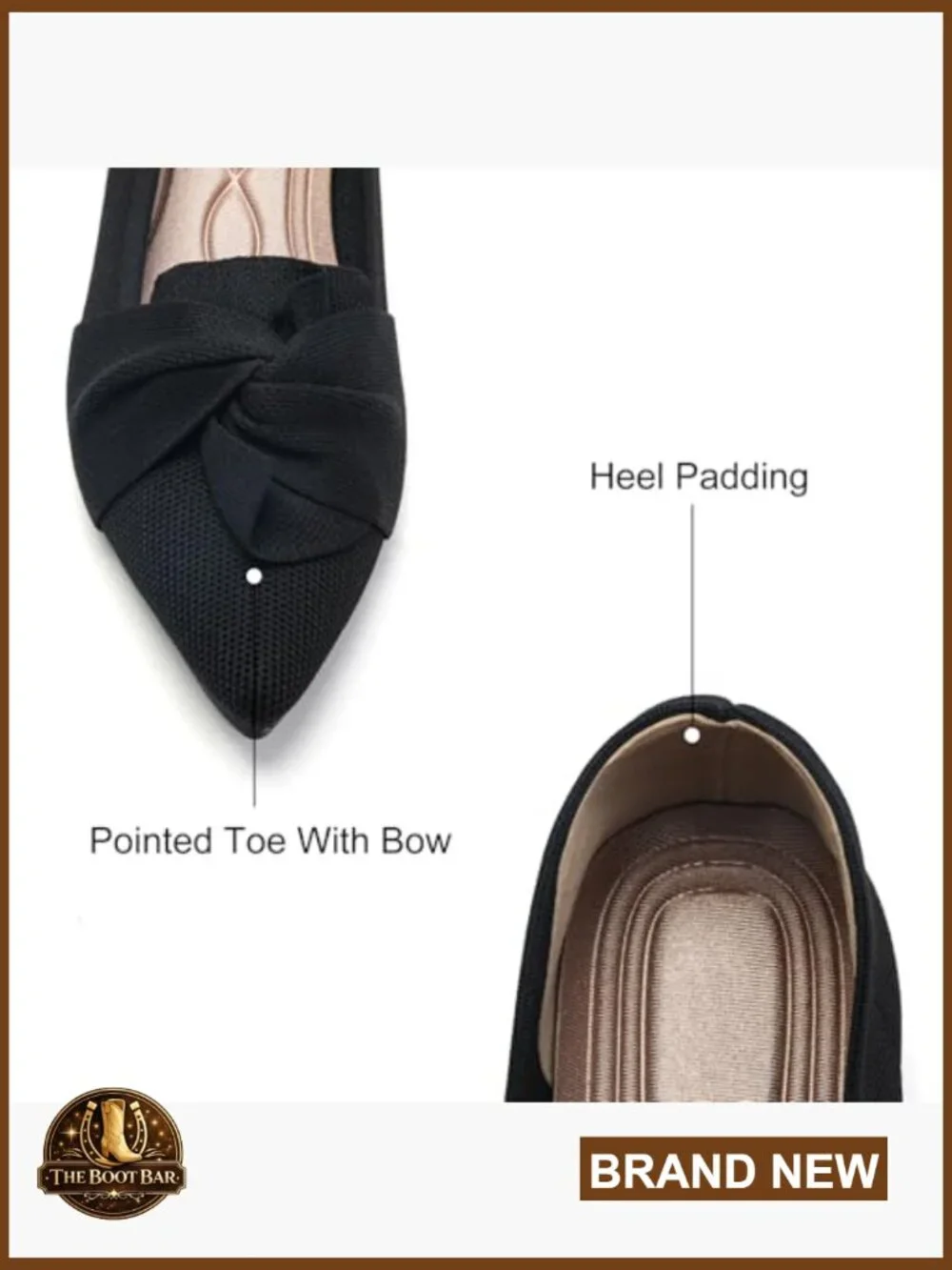 Shoes | Pointed Toe Ballet Flats With Bow Knit Dressy Flats For Women ...